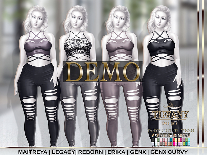 Second Life Marketplace Td Tasya Outfit {mesh} Demo